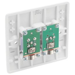 British General 800 Series 1-Gang Coaxial TV / FM Socket White - Screwfix