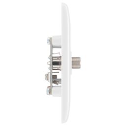 British General 800 Series 1-Gang Coaxial TV / FM Socket White - Screwfix