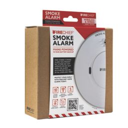 Firechief FSM10W Mains Interlinked Smoke Alarm - Screwfix