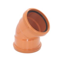 FloPlast Push-Fit 45° Double Socket Bend 110mm - Screwfix