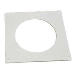 Manrose Round Pipe Wall Plate White 100mm - Screwfix