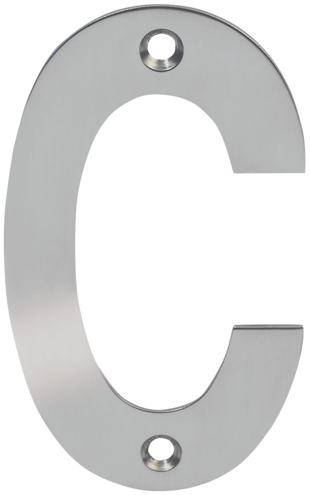 Eclipse Door Letter C Polished Stainless Steel 100mm | House Numbers ...