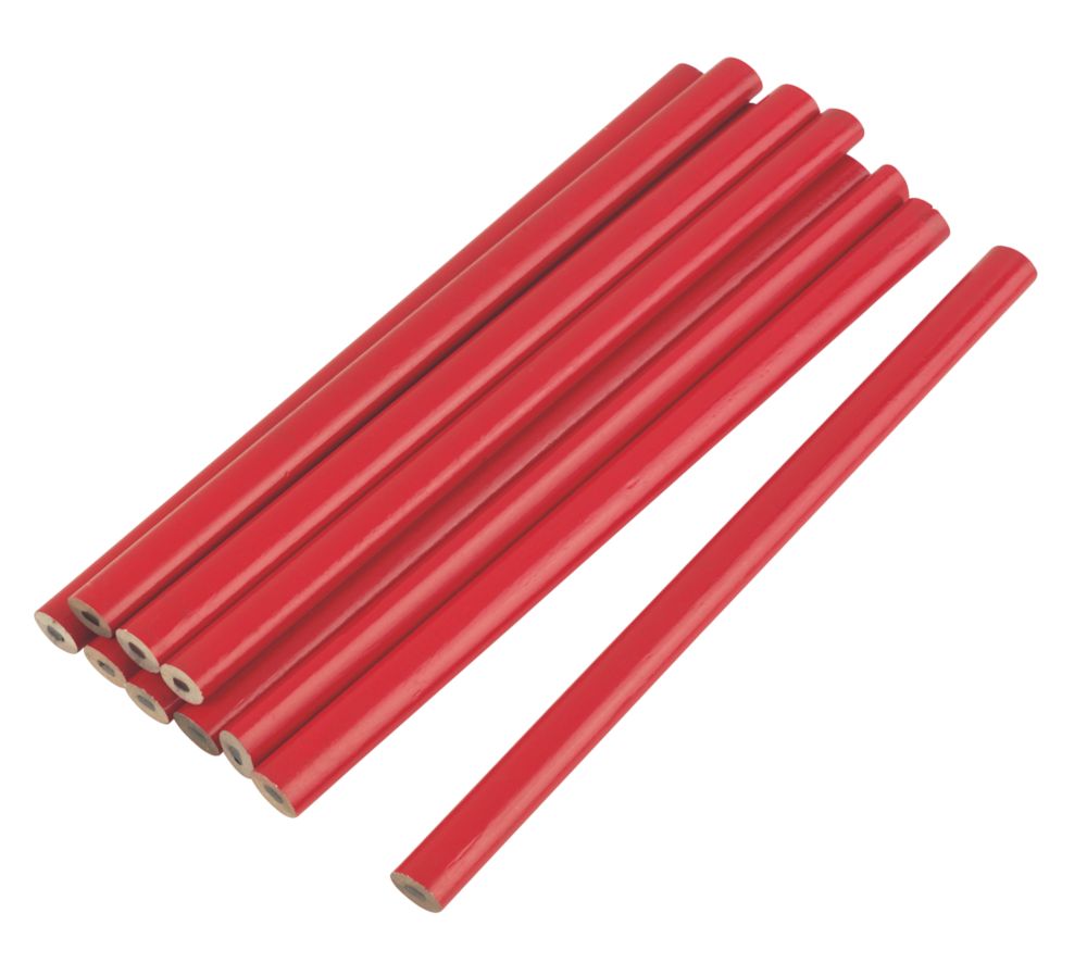 175mm Carpenters Pencils HB 10 Pack - Screwfix