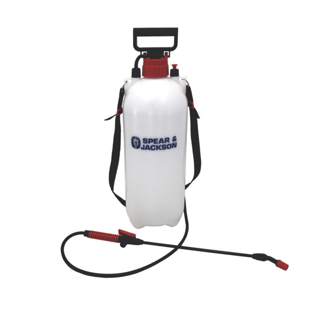 Spear & Jackson White Pump Action Pressure Sprayer 8Ltr - Screwfix