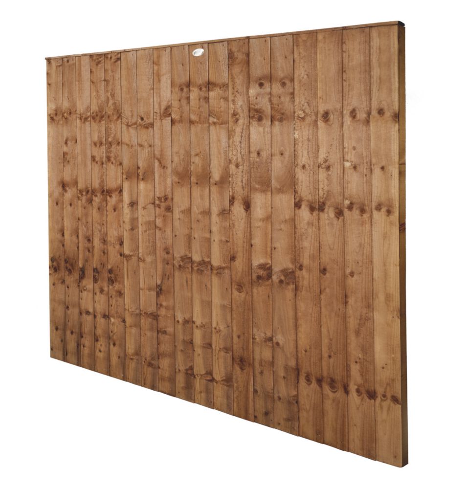 Forest Vertical Board Closeboard Fence Panels Dark Brown 6' x 5' 6 ...