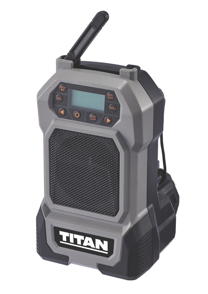 Titan TTI918RDI 18V Li-Ion TXP DAB / FM Site Radio - Bare - Screwfix