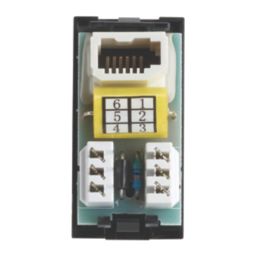 Contactum Media Modular Master Telephone Socket Black - Screwfix