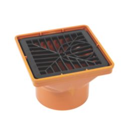 FloPlast Press-Fit Square Grid Hopper 110mm - Screwfix