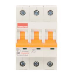Contactum Defender 25A TP C Curve 3-Phase MCB - Screwfix