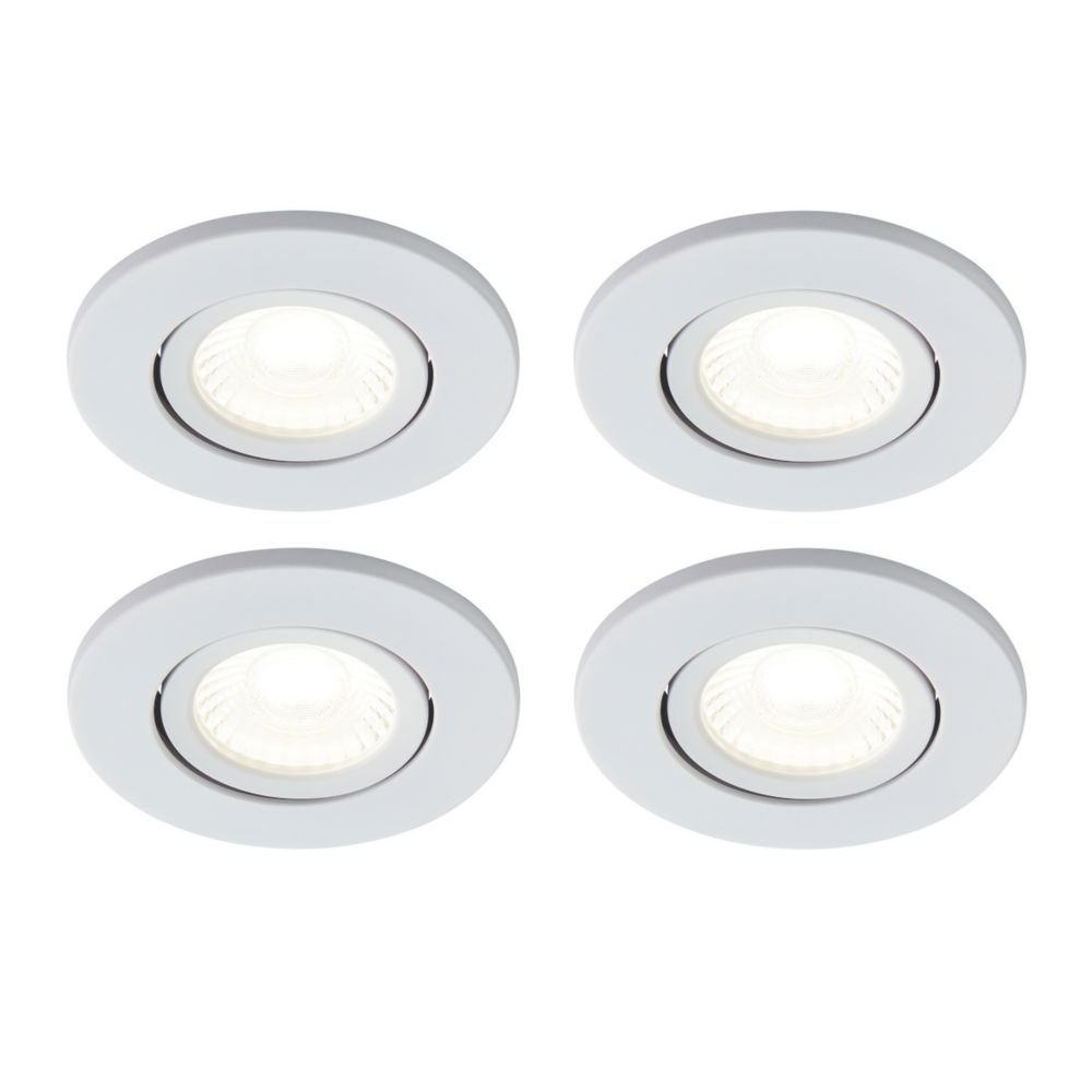 Spa Como Adjustable Fire Rated LED Downlights White 5W 500lm 4 Pack ...