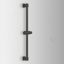 Grohe Vitalio Universal Shower Riser Rail Matt Black 620mm - Screwfix