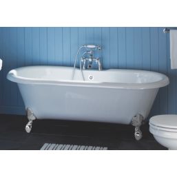 Swirl Edwardian Deck-Mounted Bath/Shower Mixer Tap Chrome - Screwfix
