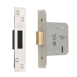 Smith & Locke Fire Rated 5 Lever Nickel Deadlock 76mm Case - 57mm ...