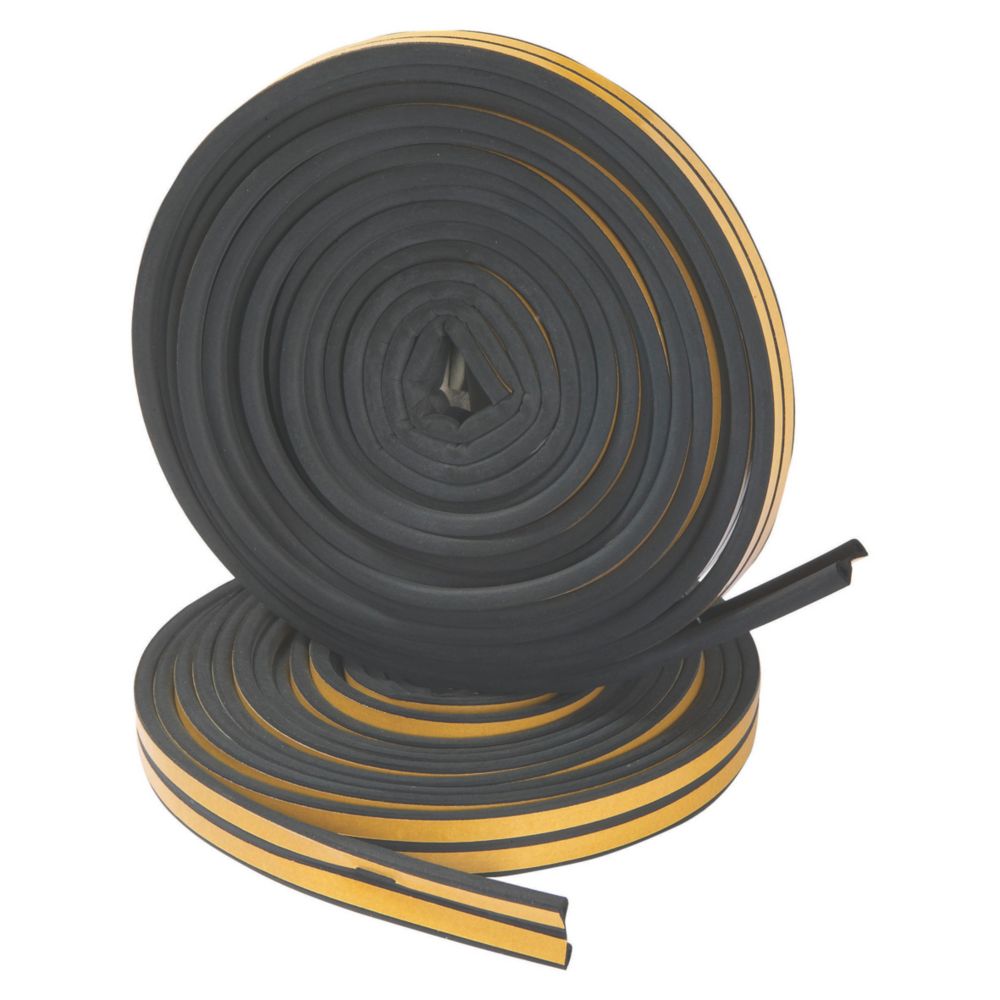 Stormguard EPDM Rubber Weatherstrips Black 10m 2 Pack - Screwfix