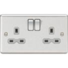 Chrome Double Sockets | Chrome 2 Gang Socket | Screwfix