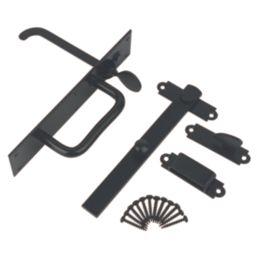 GateMate Suffolk Latch Black 200mm - Screwfix