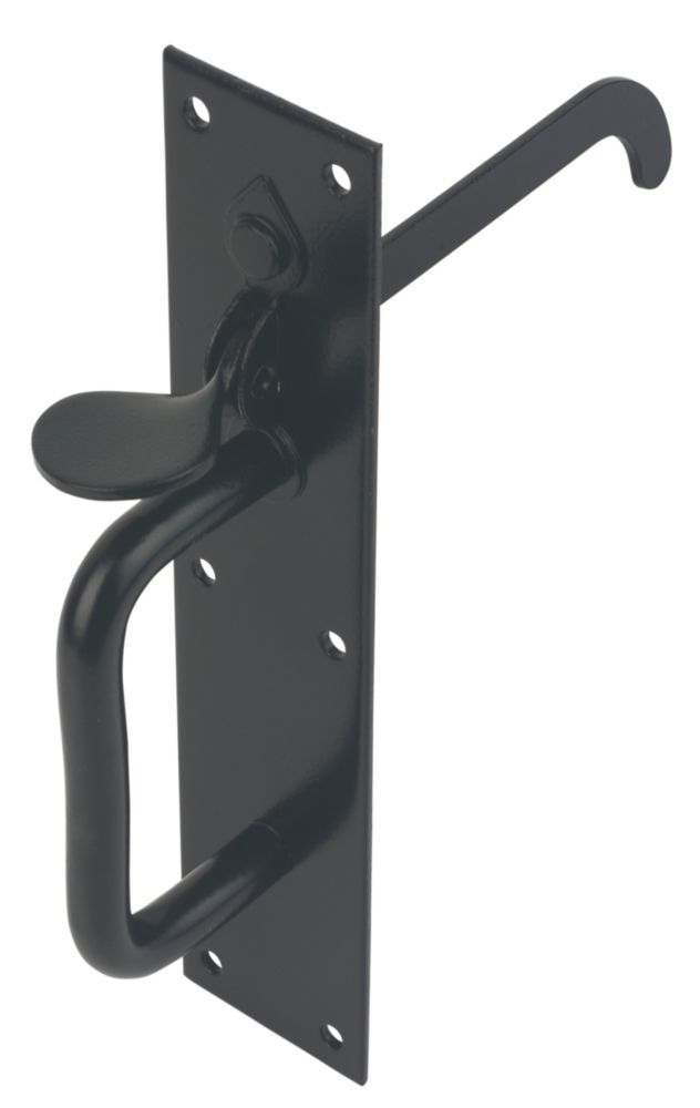 GateMate Suffolk Latch Black 200mm - Screwfix