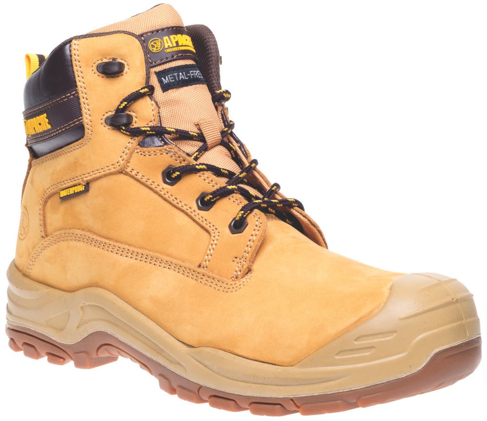 Apache ATS Arizona Size 8 Honey Waterproof Safety Boots - Screwfix