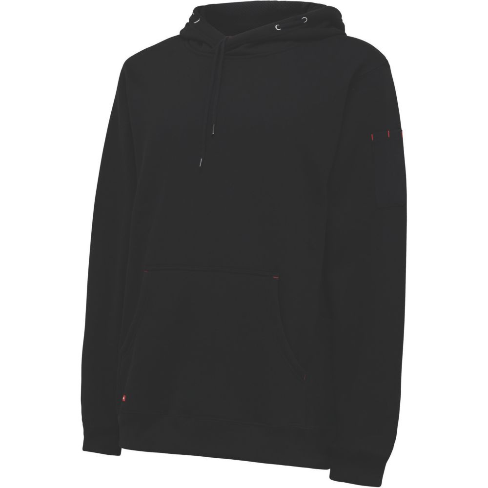Hard Yakka Brushed Fleece Hoodie Black X Large 43" Chest - Screwfix