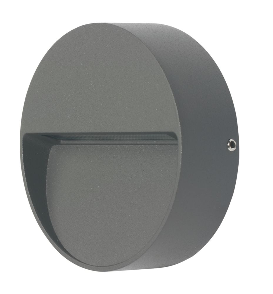 4lite Outdoor LED Surface Low-Level Wall Light Graphite 5W 128lm - Screwfix