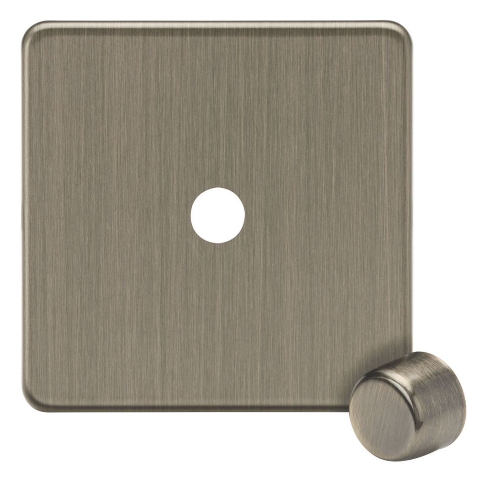 Knightsbridge 1-Gang Modular Dimmer Switch Antique Brass - Screwfix