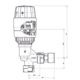 Danfoss RAS-B² 15mm x 1/2" White/Nickel-Plated Angled & L/S Traditional ...