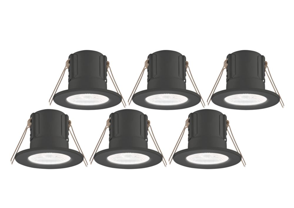 Saxby CosmosEco V3 Fixed Fire Rated LED Recessed Downlights Black 6W ...