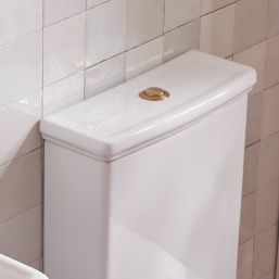 Trade Dual-Flush Close Couple Cistern Flushing Button Brushed Brass ...