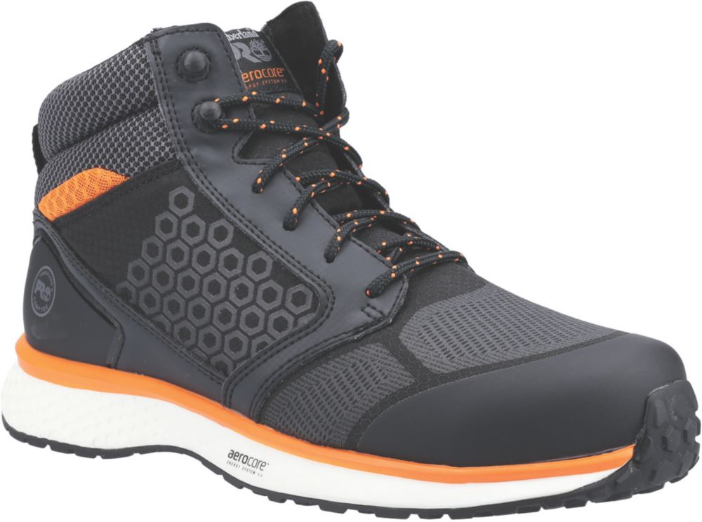 Timberland Pro Size 10.5 Black/ Orange Safety Trainer Boots - Screwfix