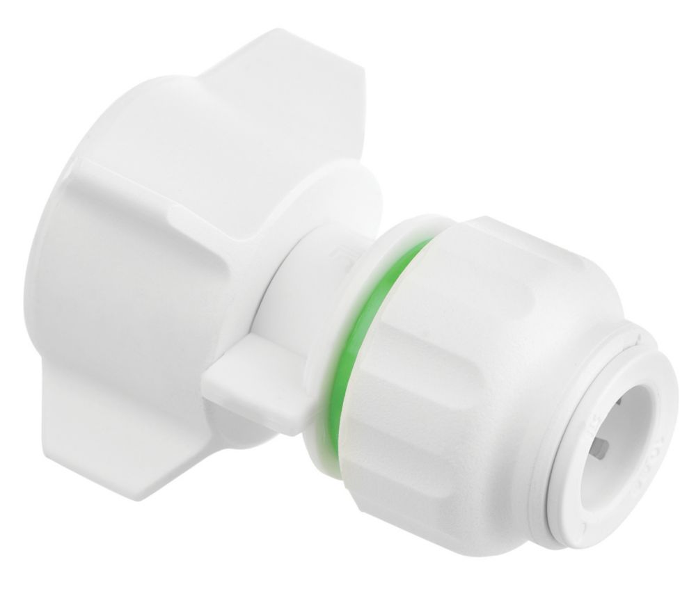 Flomasta Plastic Push-Fit Straight Tap Connectors 10mm x 1/2" 2 Pack ...