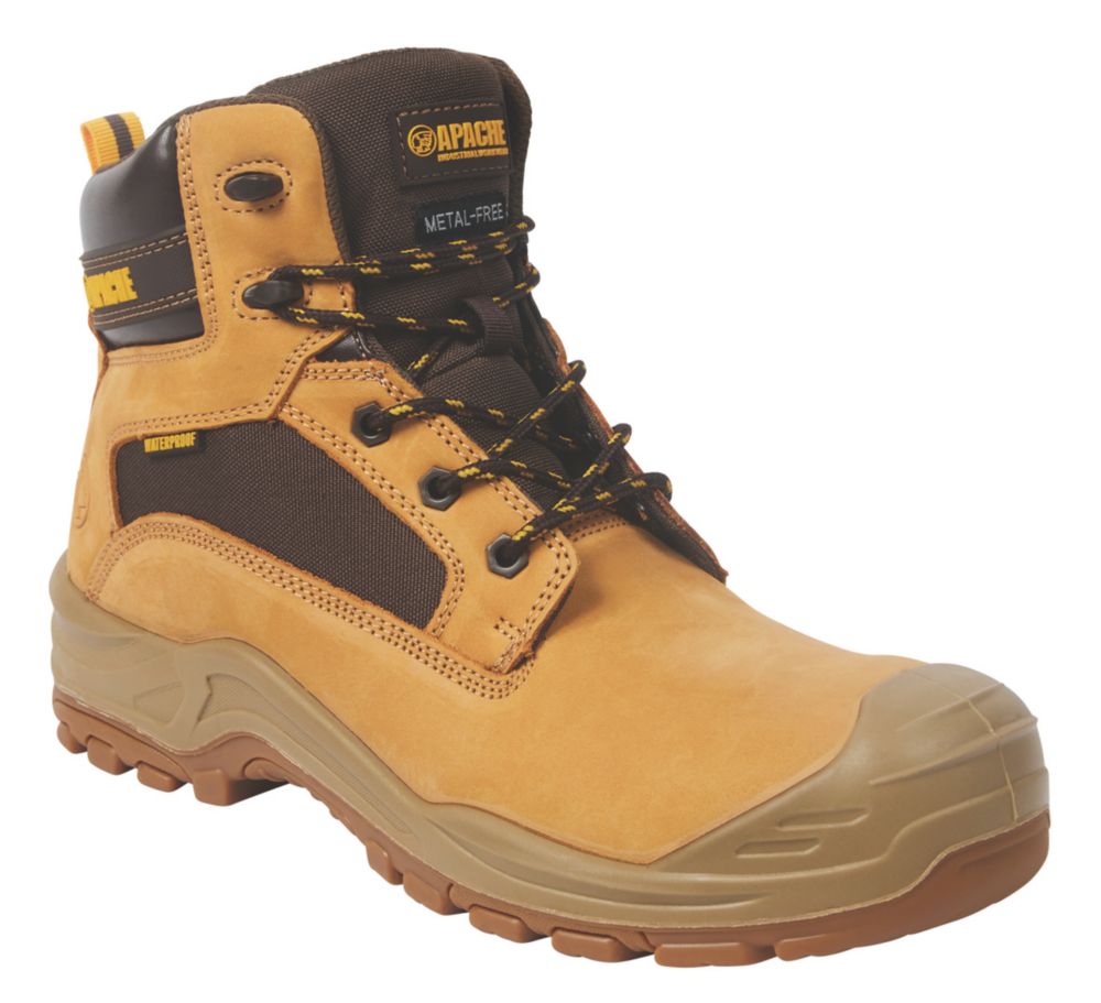 Apache ATS Arizona Size 10 Honey Waterproof Safety Boots - Screwfix