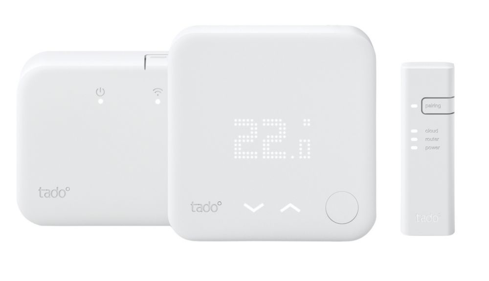 Tado V3+ Wireless Heating & Hot Water Smart Thermostat Starter Kit White - Screwfix
