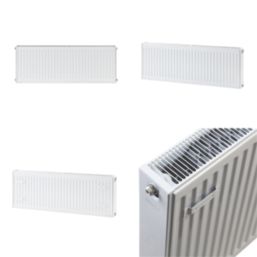 Flomasta 400mm x 1100mm 4571BTU White Type 22 Convector Radiator - Screwfix