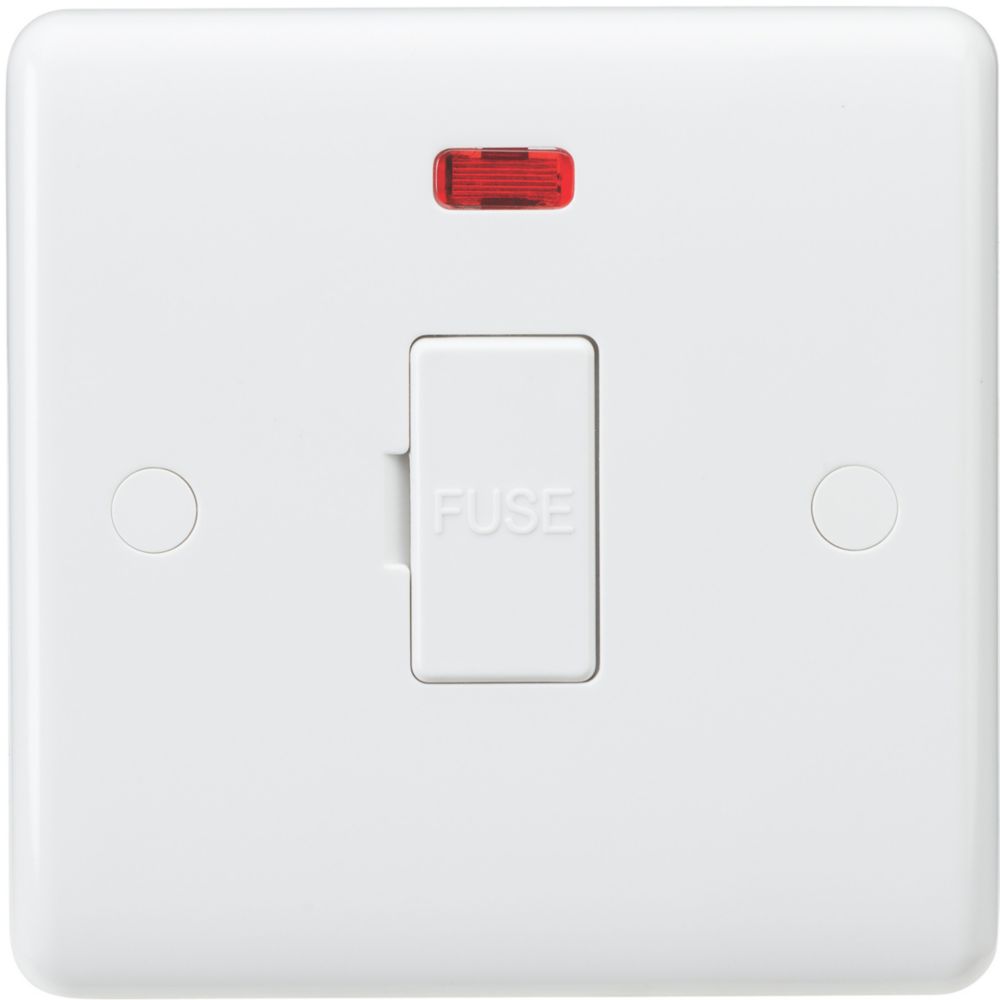 Knightsbridge Curved Edge 13A Unswitched Fused Spur & Flex Outlet with ...