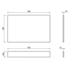 Highlife Bathrooms Halite Adjustable End Bath Panel 750mm Gloss White 2 ...