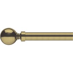 Universal Metal Bay Window Curtain Pole Antique Brass 28mm x 3m - Screwfix