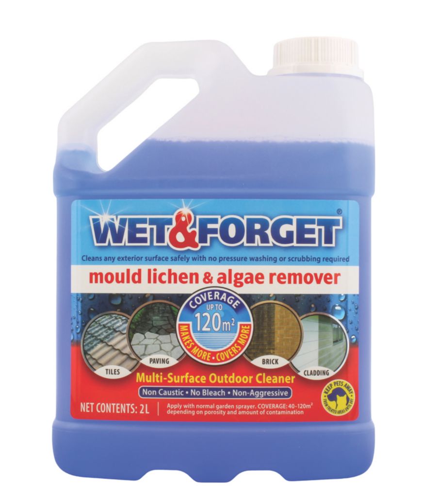 Wet & Forget Mould, Lichen & Algae Remover 2Ltr - Screwfix
