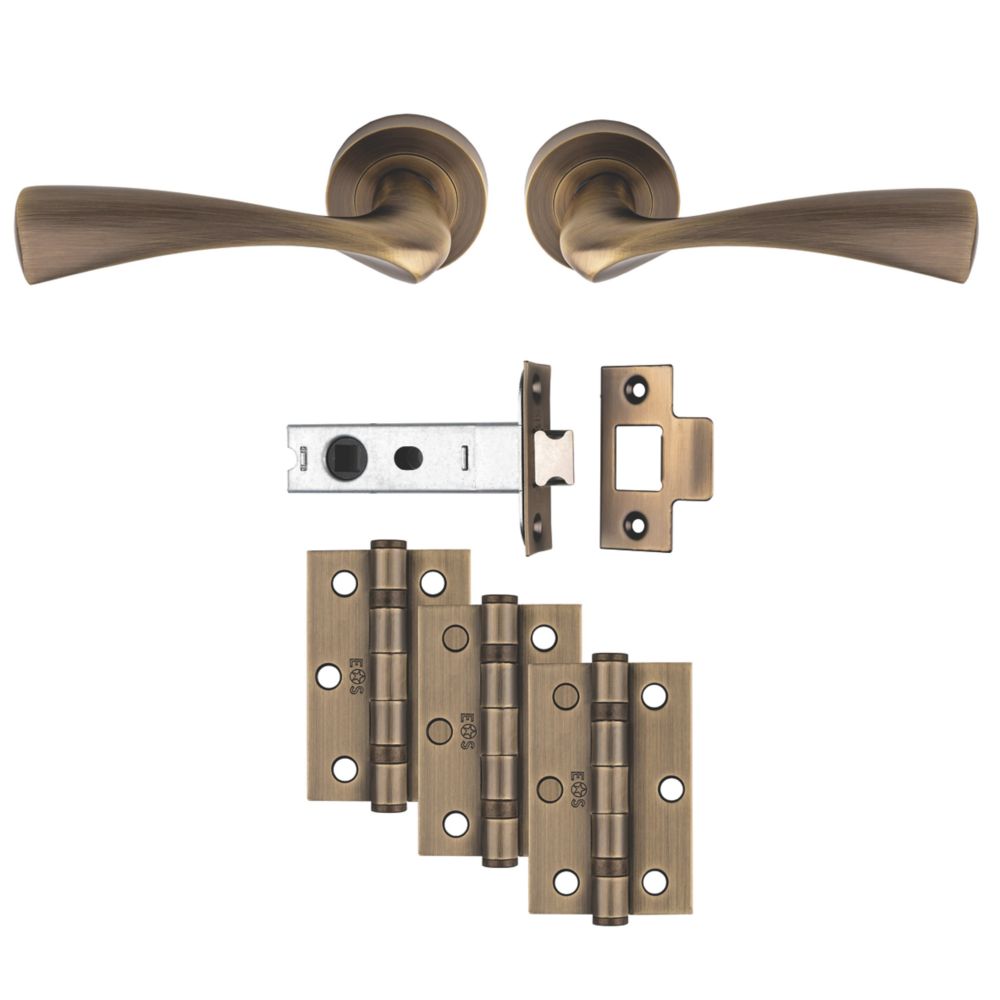 Carlisle Brass Sintra Door Handle Pair Antique Brass - Screwfix