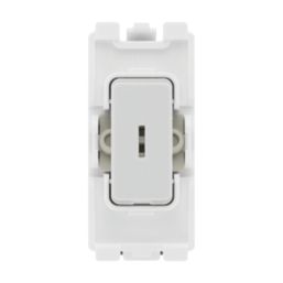 British General Nexus 800 Grid 20A Grid DP Key Switch White - Screwfix
