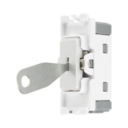 British General Nexus 800 Grid 20A Grid DP Key Switch White - Screwfix