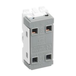 British General Nexus 800 Grid 20A Grid DP Key Switch White - Screwfix