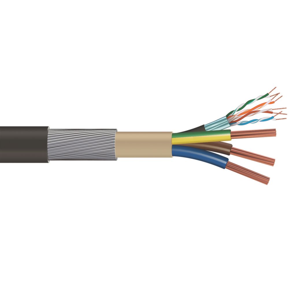 Time EV-Ultra Black 3-Core 6mm² & Cat 5e 4-Pair Armoured EV Charging ...