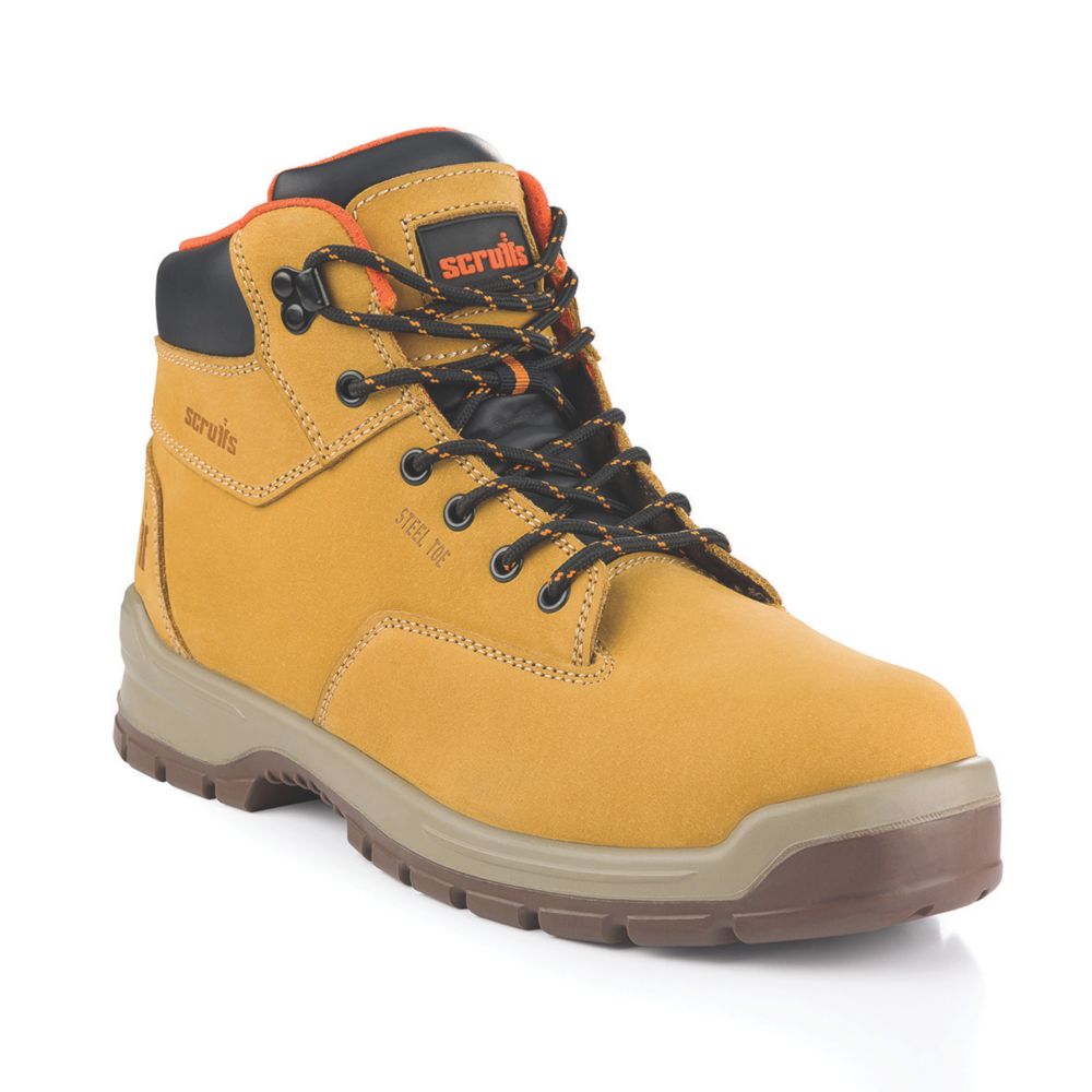 Scruffs Stratton Size 8 Tan Steel Toe Cap Safety Boots - Screwfix