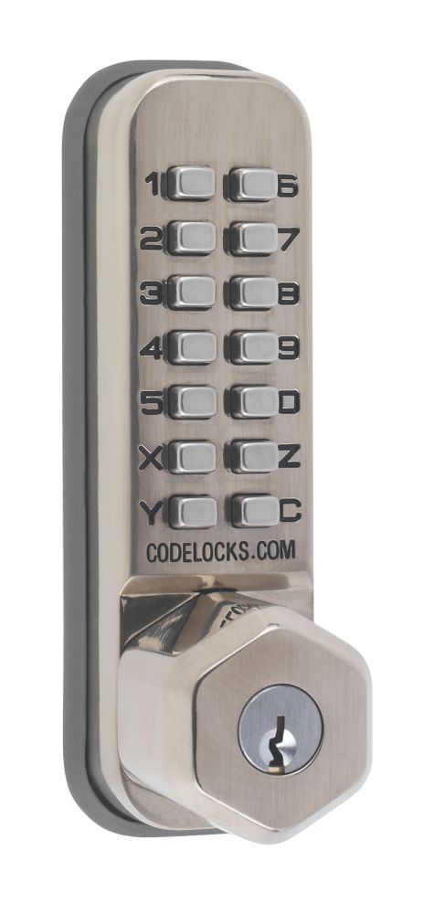 Codelocks Medium Duty Push-Button Lock 55mm Stainless Steel - Screwfix