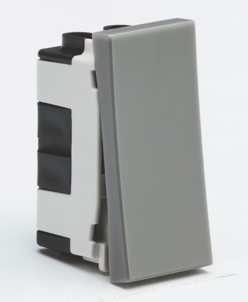 Knightsbridge 20AX 2-Way Modular Light Switch Grey - Screwfix