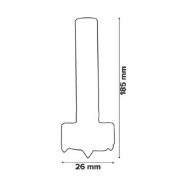 Erbauer Straight Shank Hinge Wood TCT Cutter 26mm x 63mm - Screwfix