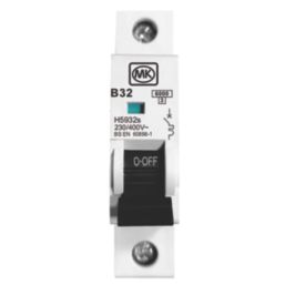 MK Sentry 32A SP B Curve MCB - Screwfix