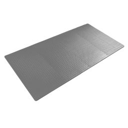 Essentials Interlocking Floor Tiles Grey 20mm 8 Pack - Screwfix