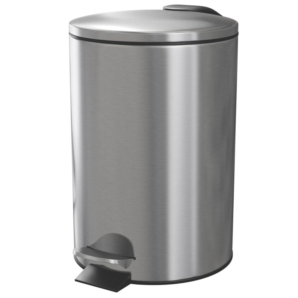 Koros Pedal Bin Brushed Stainless Steel 3Ltr - Screwfix