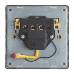 Contactum Lyric 32A 1-Gang DP Control Switch Brushed Brass with Neon ...